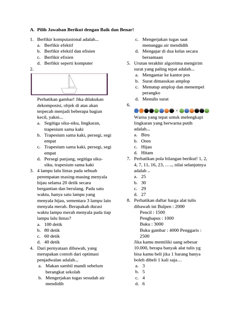 Latihan Soal BK INFORMATIKA | PDF