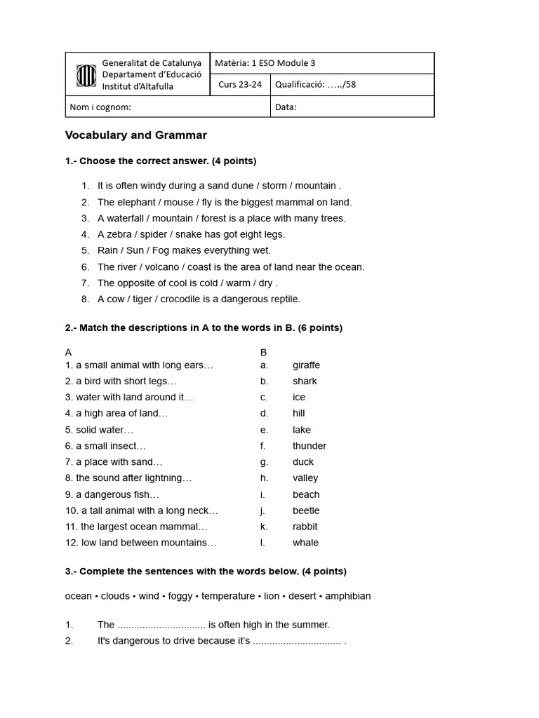Module 3 1 ESO V and G | PDF