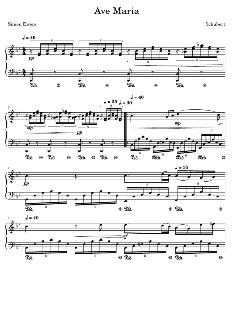 Ave Maria (D839) - Schubert - Solo Piano Arrg. | PDF