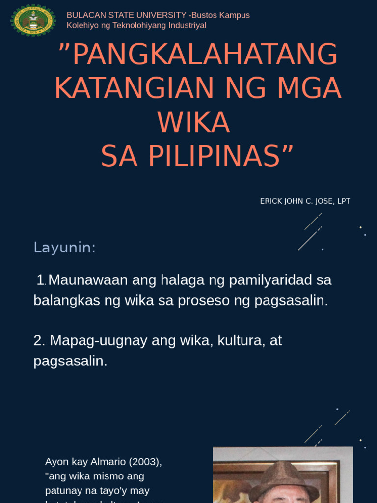 3-Pangkalahatang Katangian NG Wika Sa Pilipinas-Pagsasalin | PDF
