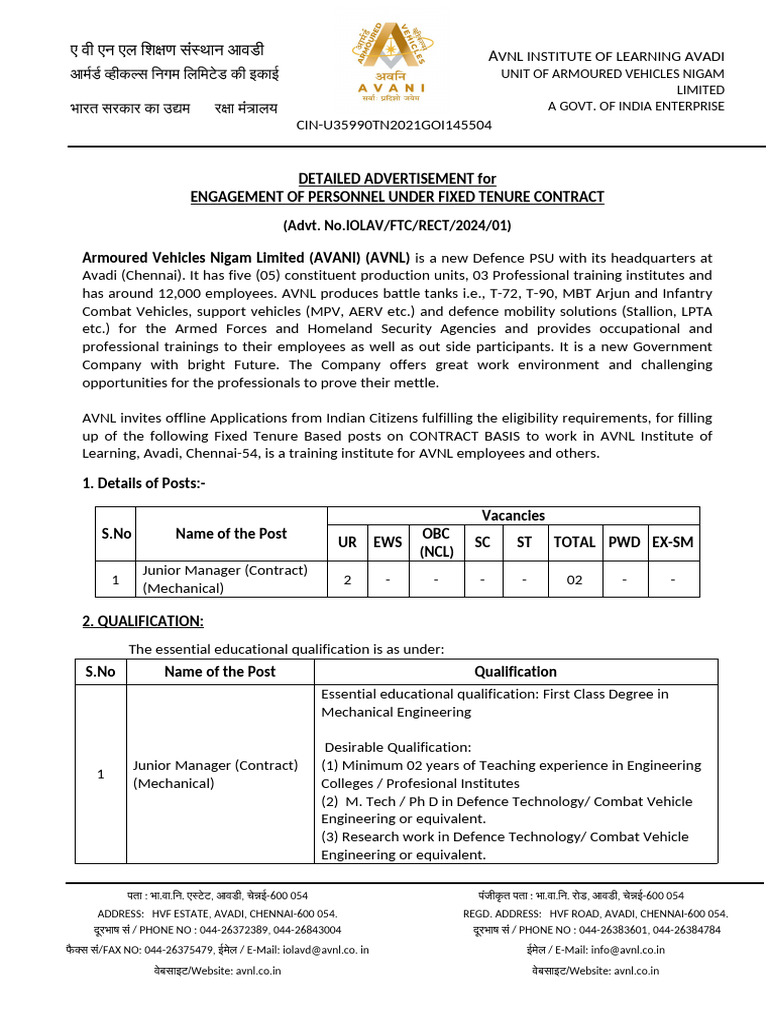 Engagement of Personnel Under Fixed Tenure-IOLAV | PDF | Tax Deduction ...
