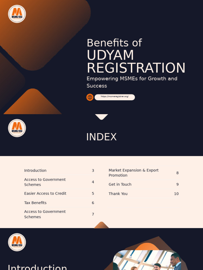 Benefits of Udyam Registration | PDF | Credit | Finance & Money Management