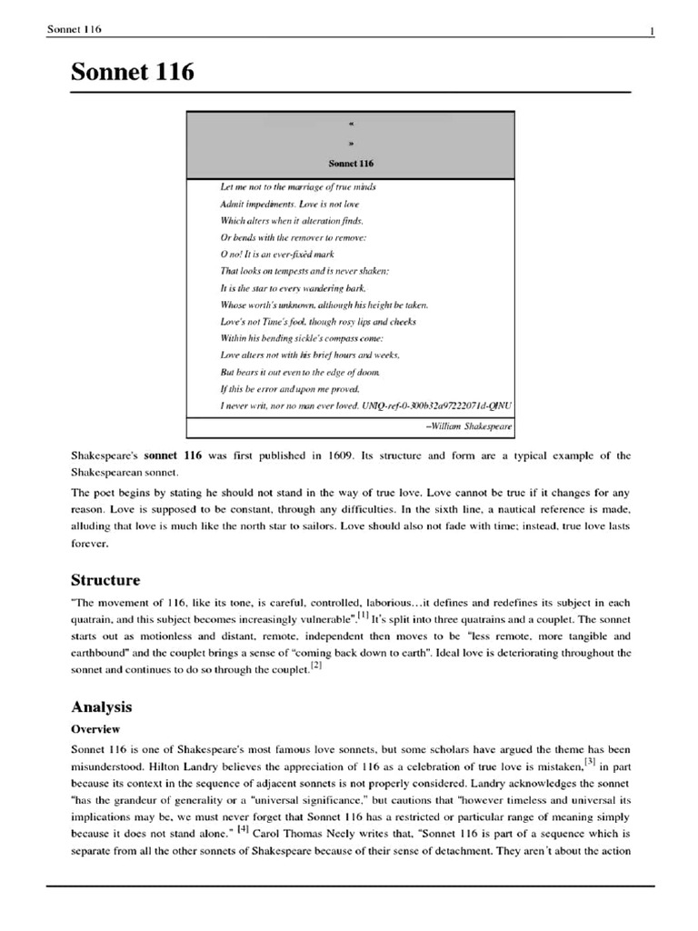 Sonnet 116 | PDF