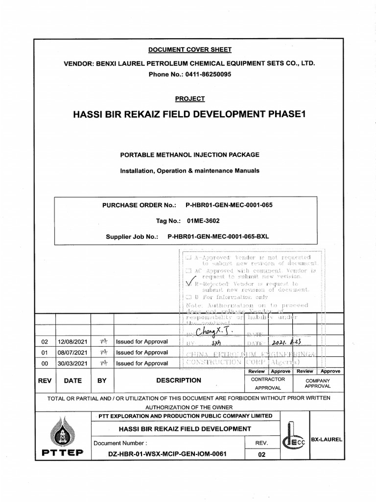 DZ HBR 01 WSX MCIP GEN IOM 0061rev.02 Installation, Operation ...