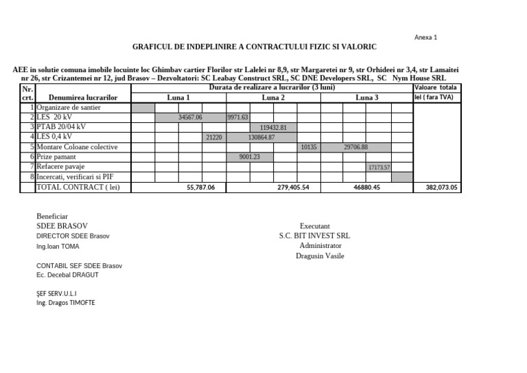 Grafic de Esalonare... | PDF