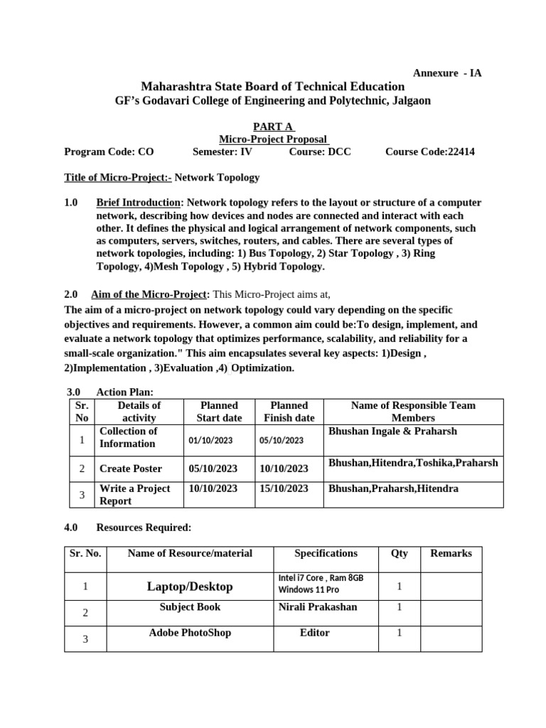 1 Part A - Annexure - IA (DCC) | PDF