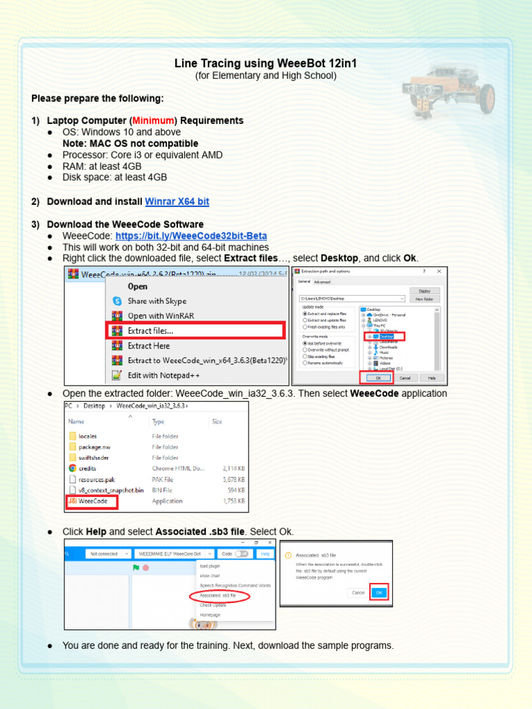 Line Tracing Requirements (For Elem & HS) | PDF