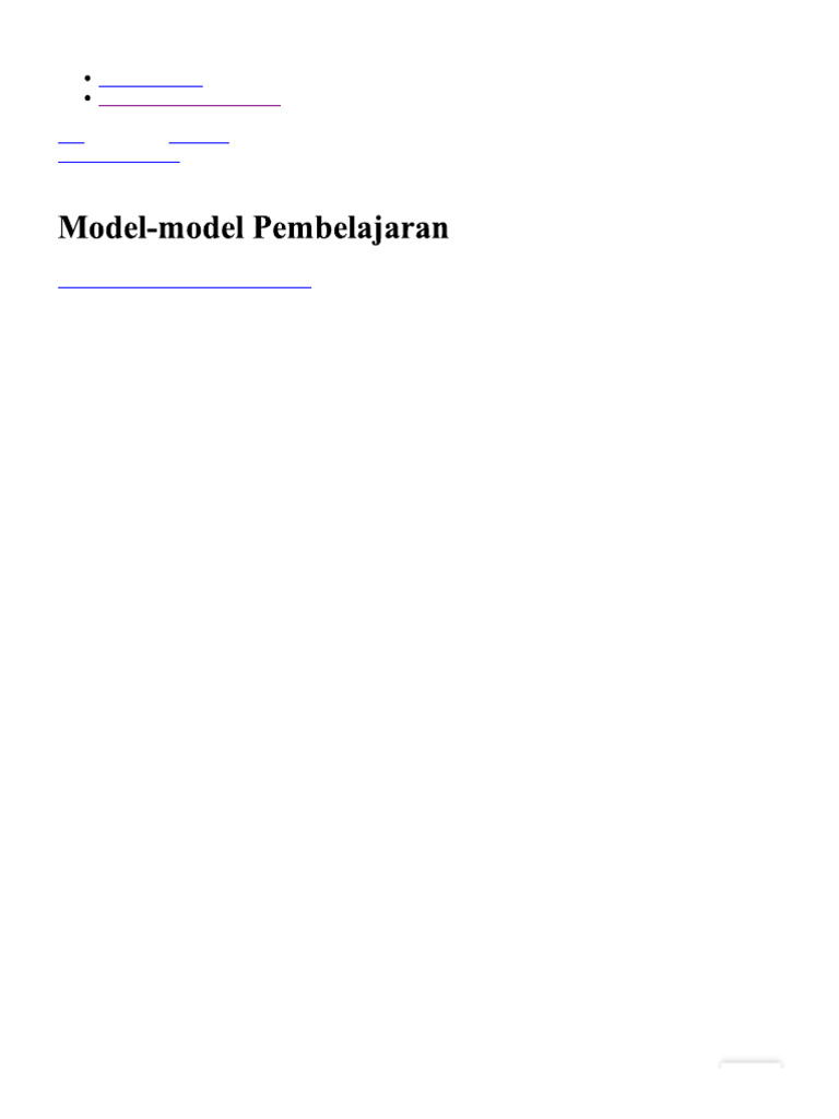 Model-Model Pembelajaran Tutorial Hadisetyo | PDF
