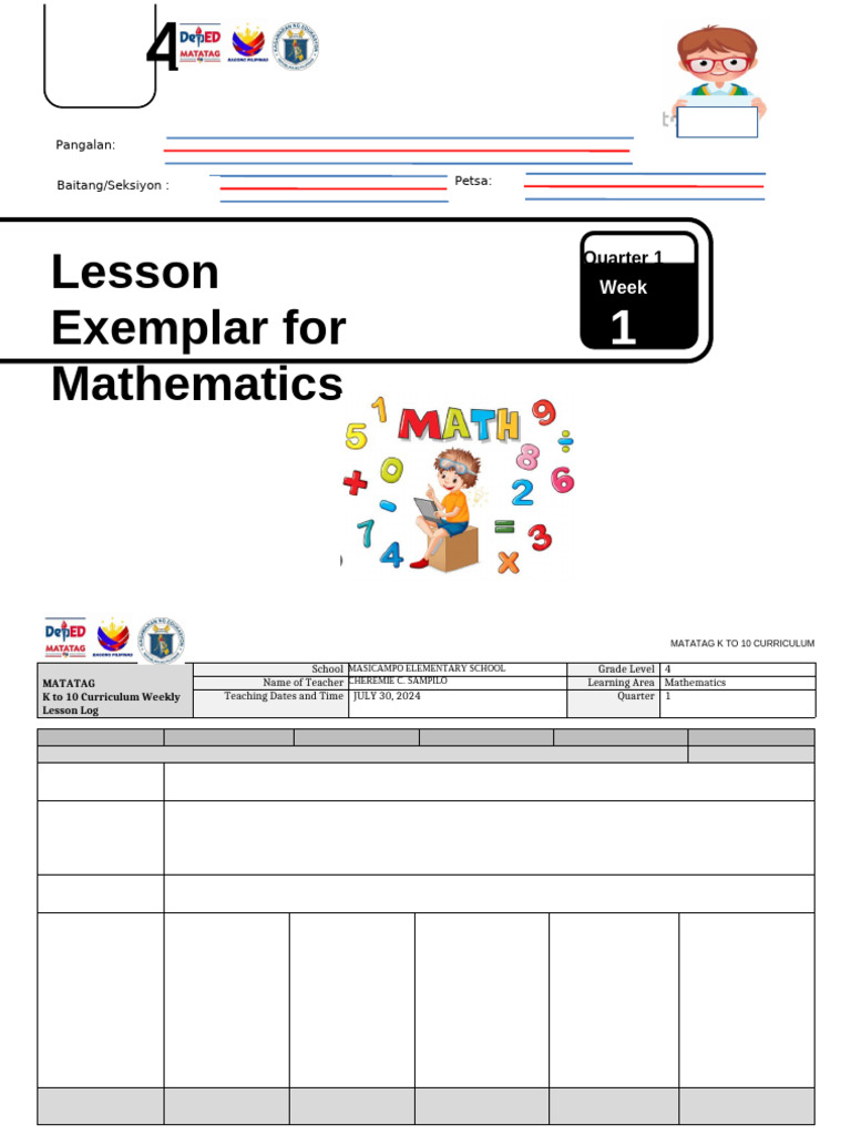 LE Mathematics-4 Q1 Week-1 v.3-FINAL | PDF
