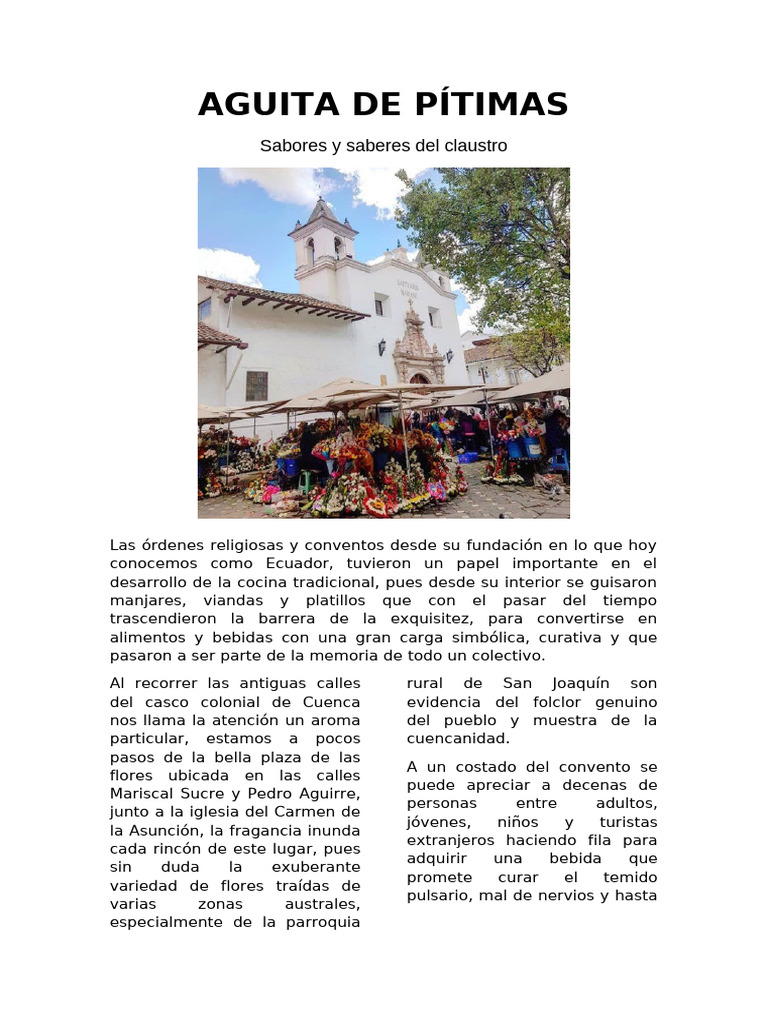 Aguita de Pitimas | PDF