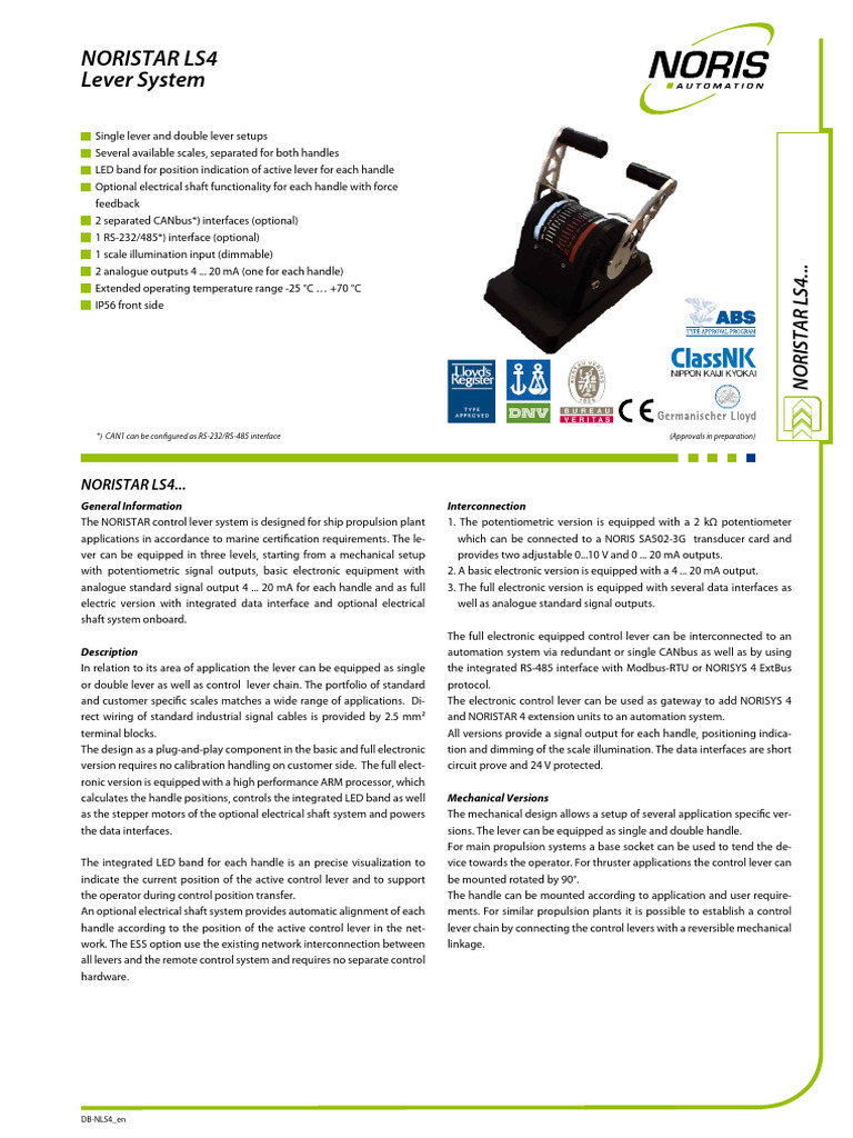 NORIS AUTOMATION | PDF