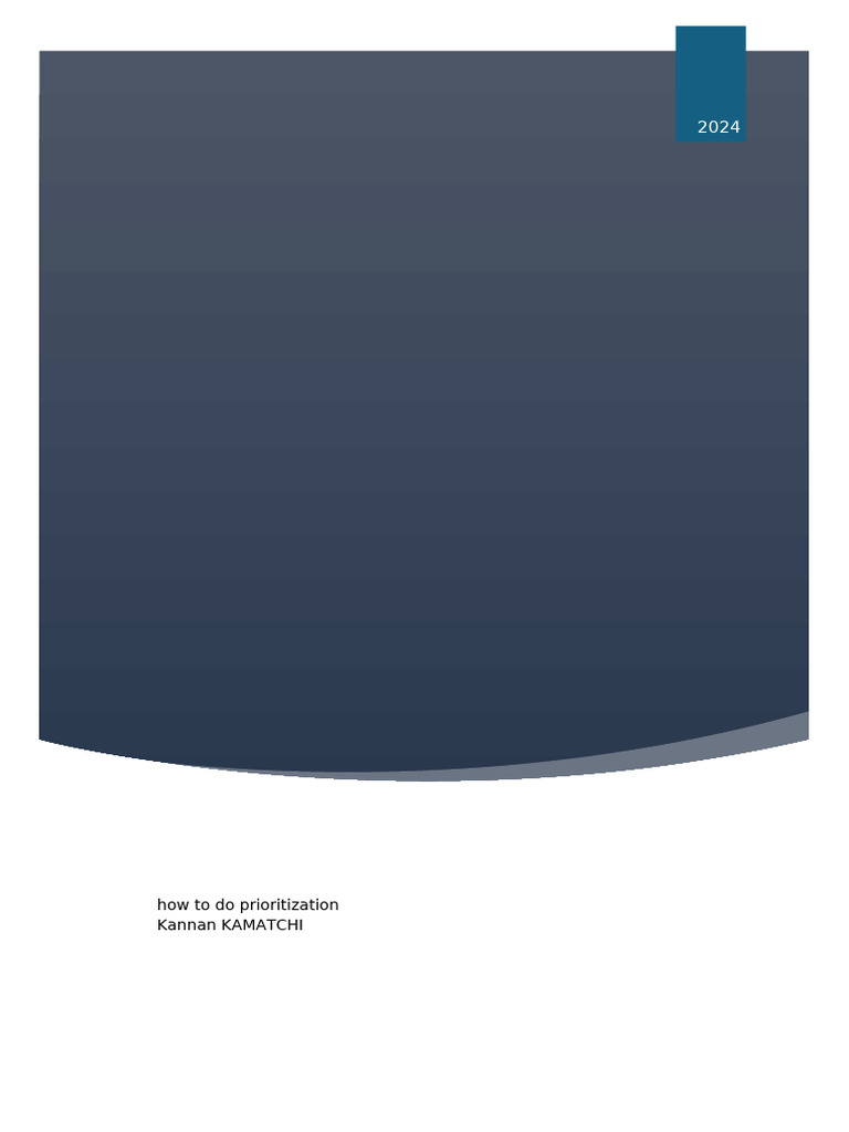 Product Prioritization | PDF