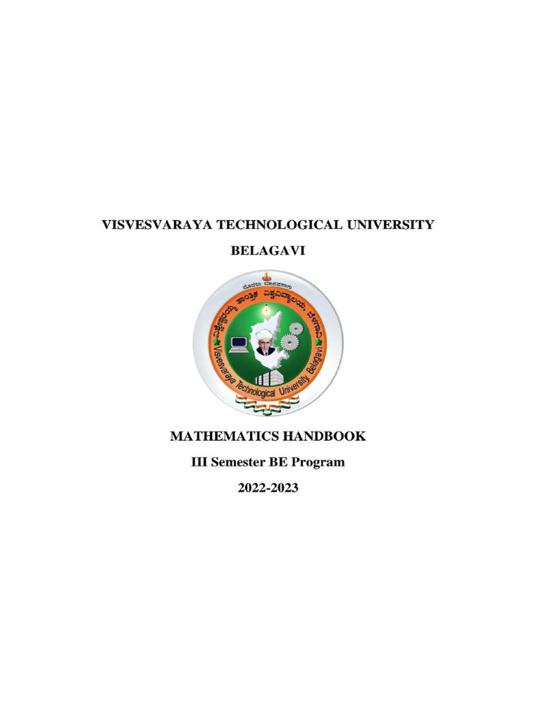 Mathematics Handbook For 3rd Semester 22 Sheme | PDF
