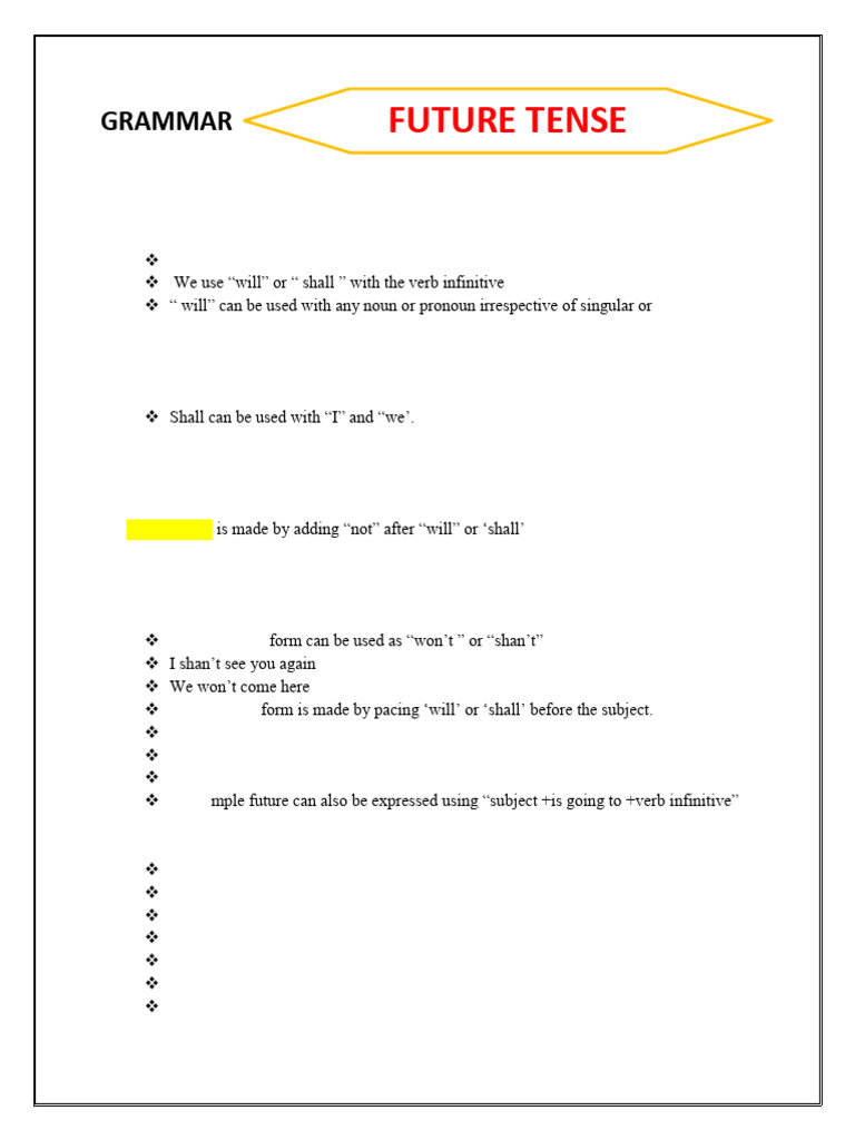 FUTURE TENSE - Copy | PDF