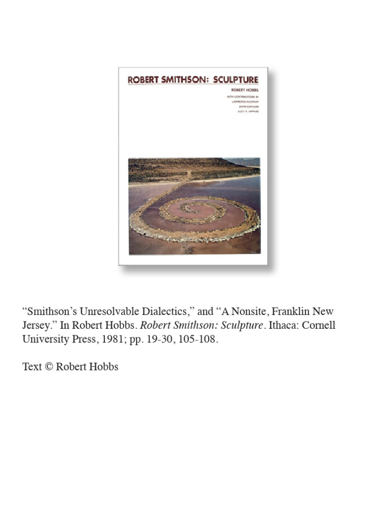 Robert Smithson Sculpture | PDF