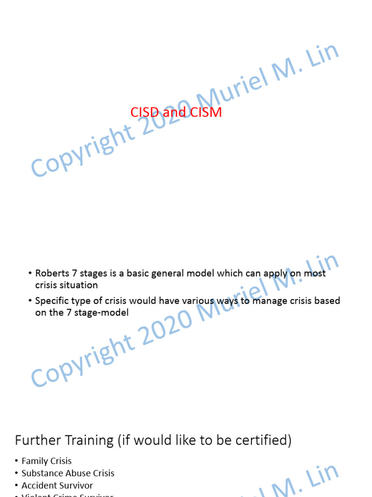 Crisis-CISD & CISM | PDF