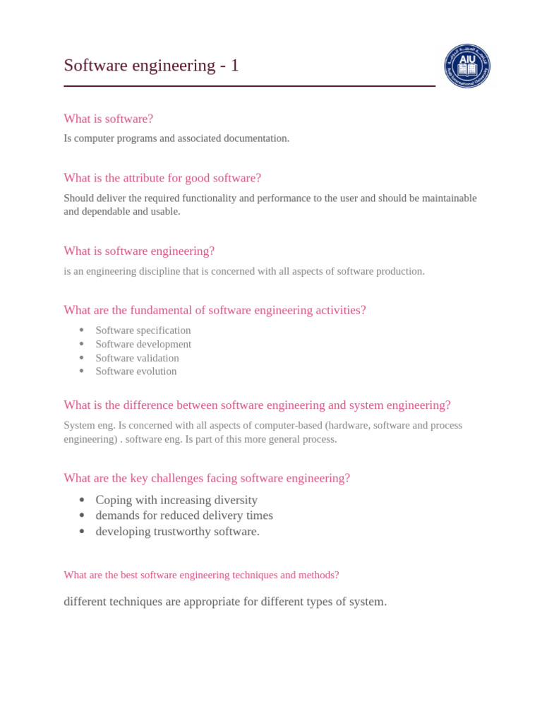 Software engineering | PDF