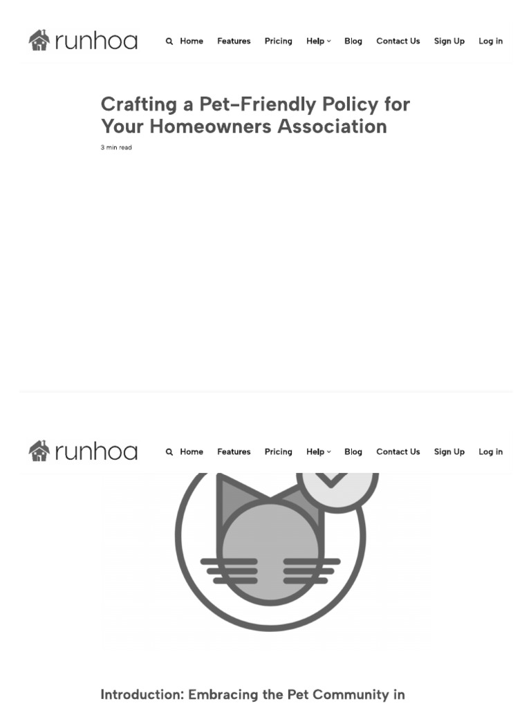 Crafting a Pet-Friendly Policy | PDF