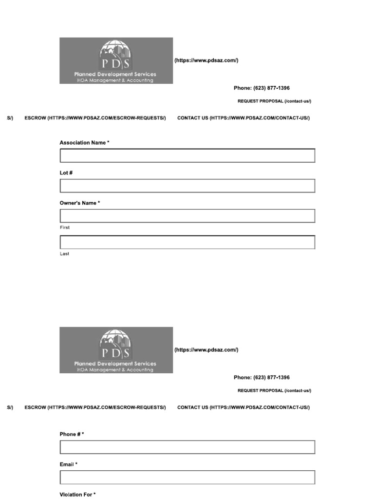 HOA Violation - Appeal Form | PDF