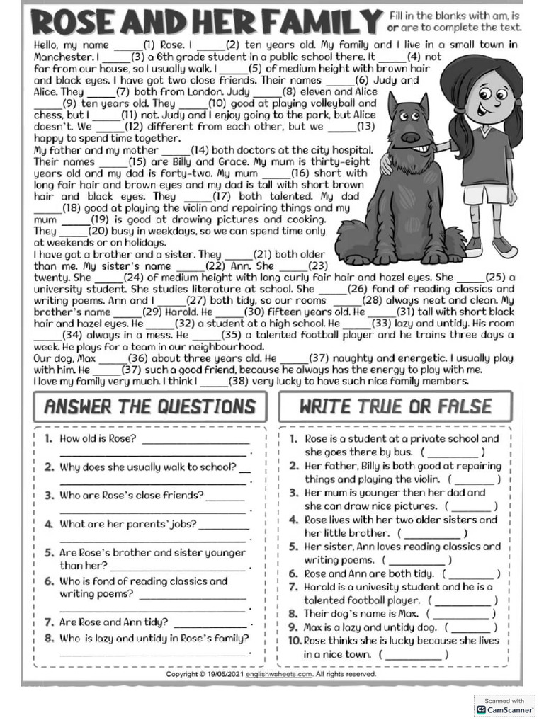 Verb To Be - Exercises | PDF