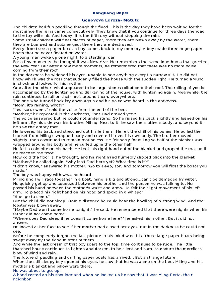 Bangkang Papel - English | PDF
