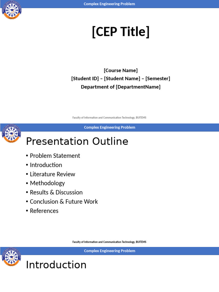 CEP Presentation Template 1.0 | PDF