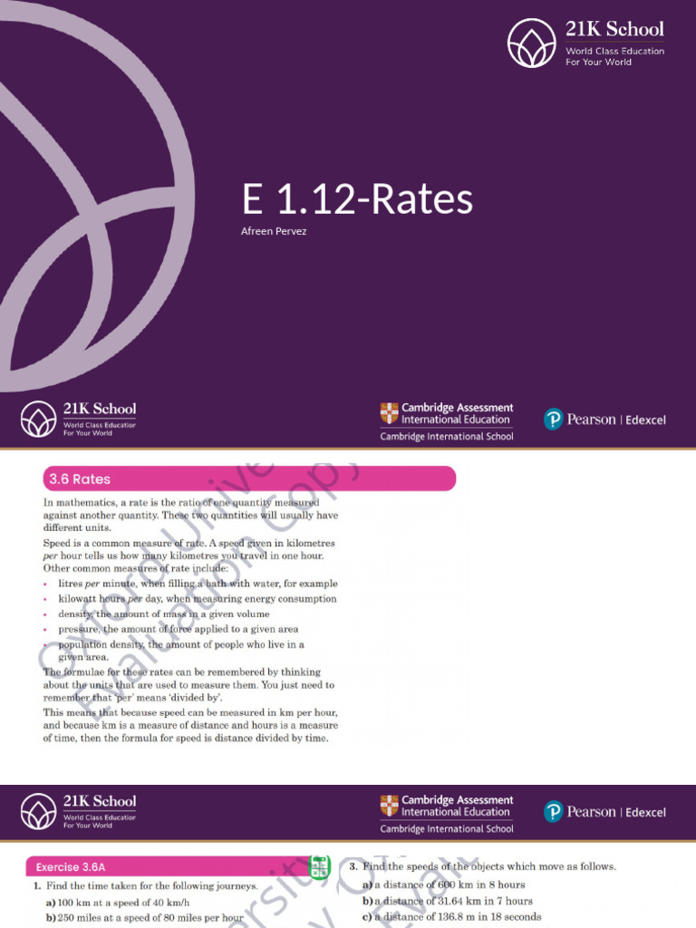 E 1.12 Rates | PDF