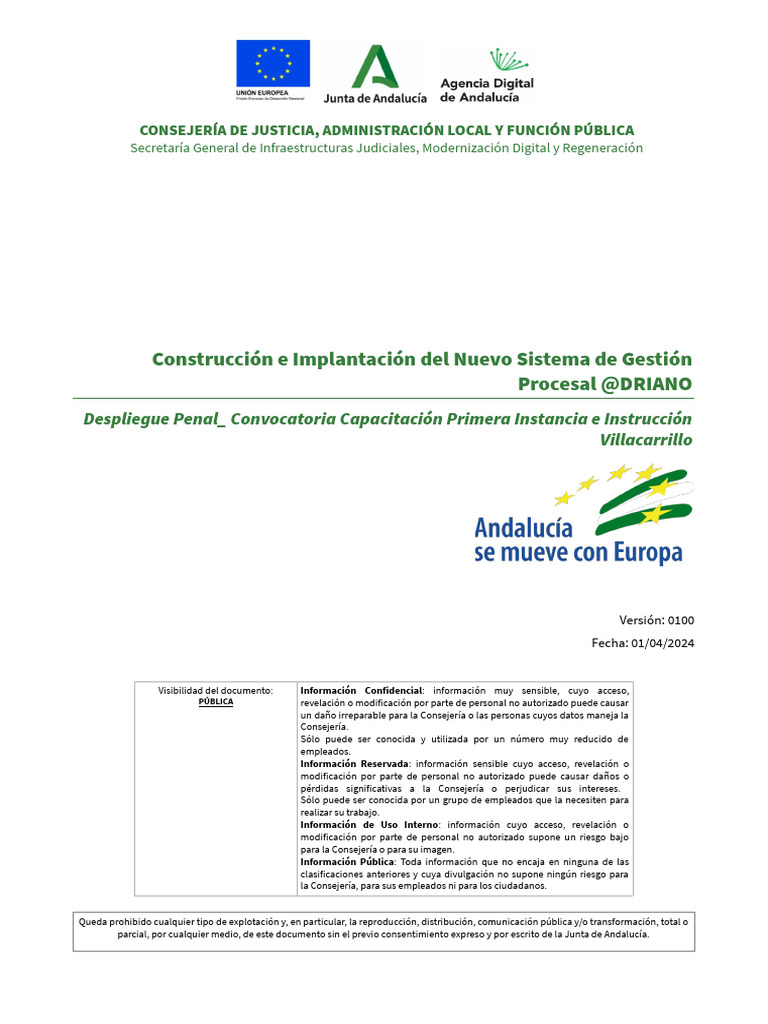 @DRIANO - Convocatoria Capacitación Primera Instancia e Instrucción ...