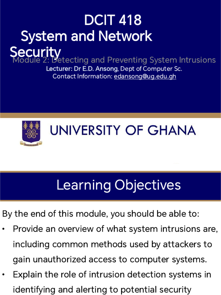 Network Security Share Dcit 418-Slide 2 | PDF | Computer Network | Security