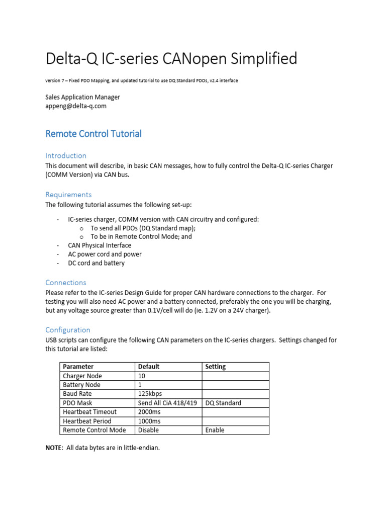 Delta-Q - CANOpen Simplified v8 | PDF