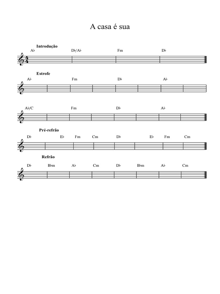 A Casa É Sua - Partitura Completa | PDF