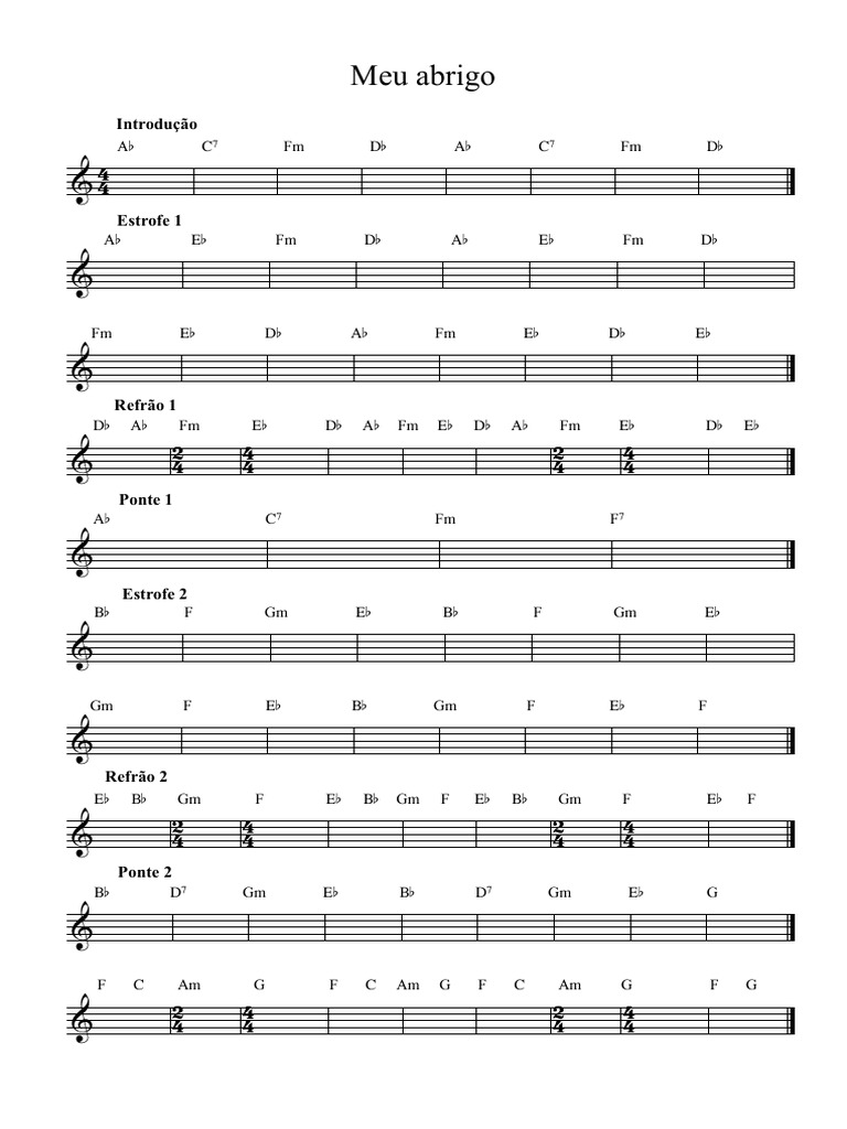 Meu Abrigo - Partitura Completa | PDF