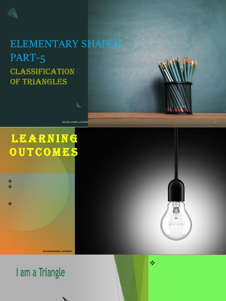 Elementary Shapes Part-5 (Classification of Triangles) | PDF