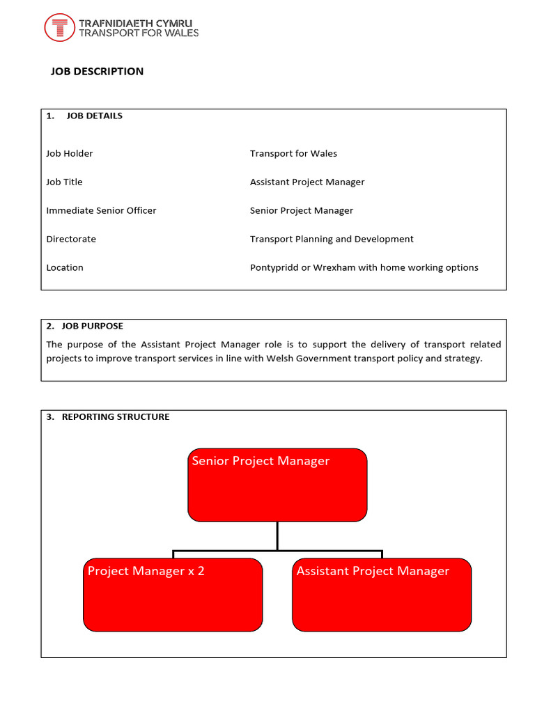 Job Description - Assistant Project Manager | PDF