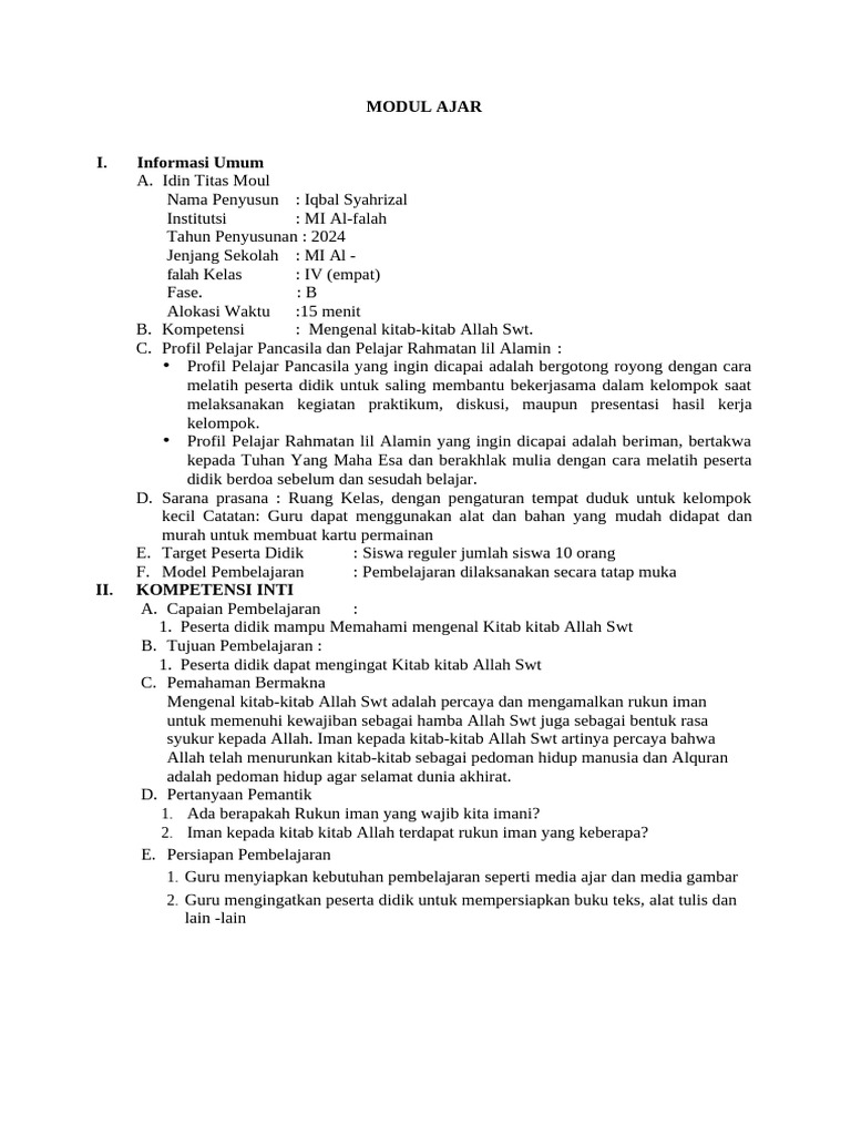 Modul Ajar | PDF