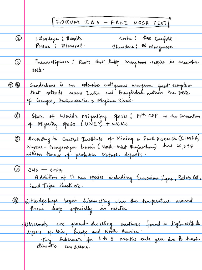 Forum Ias Mock - Annotated | PDF