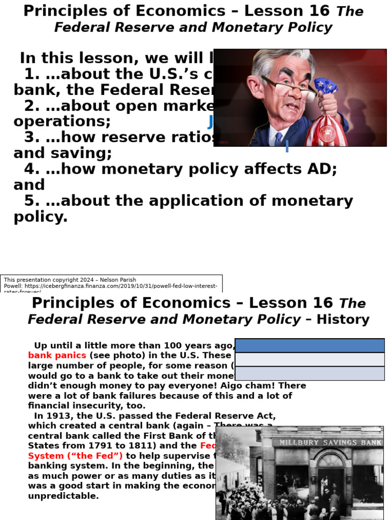 Completed PoE Lesson 16 Lecture Notes - The Federal Reserve and ...