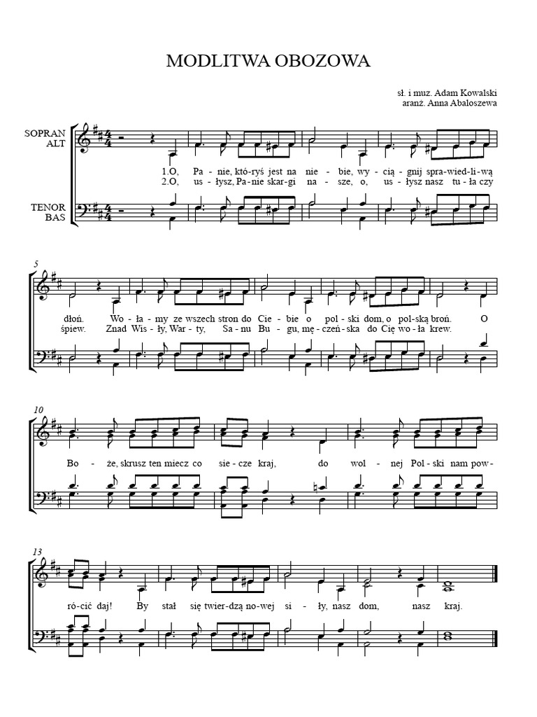 Modlitwa Obozowa | PDF