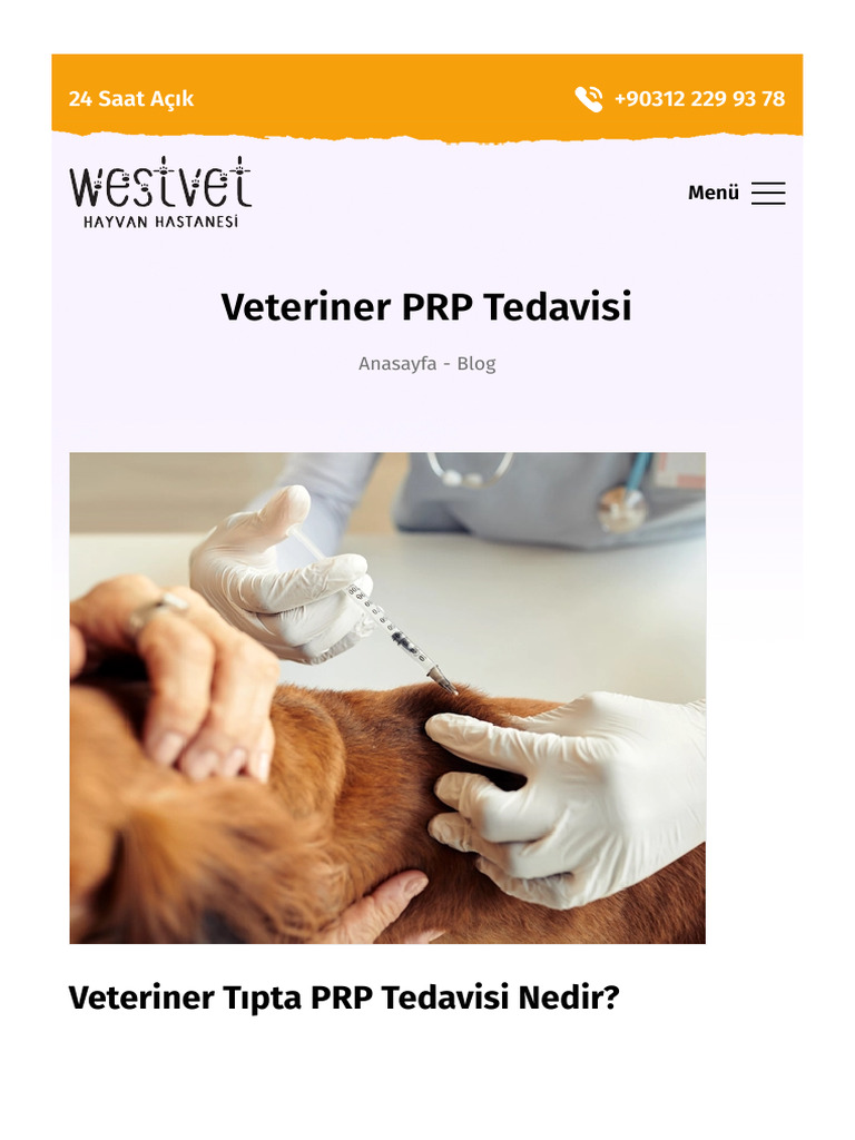Veteriner PRP Tedavisi | PDF