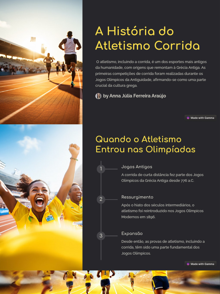 A Historia Do Atletismo Corrida | PDF