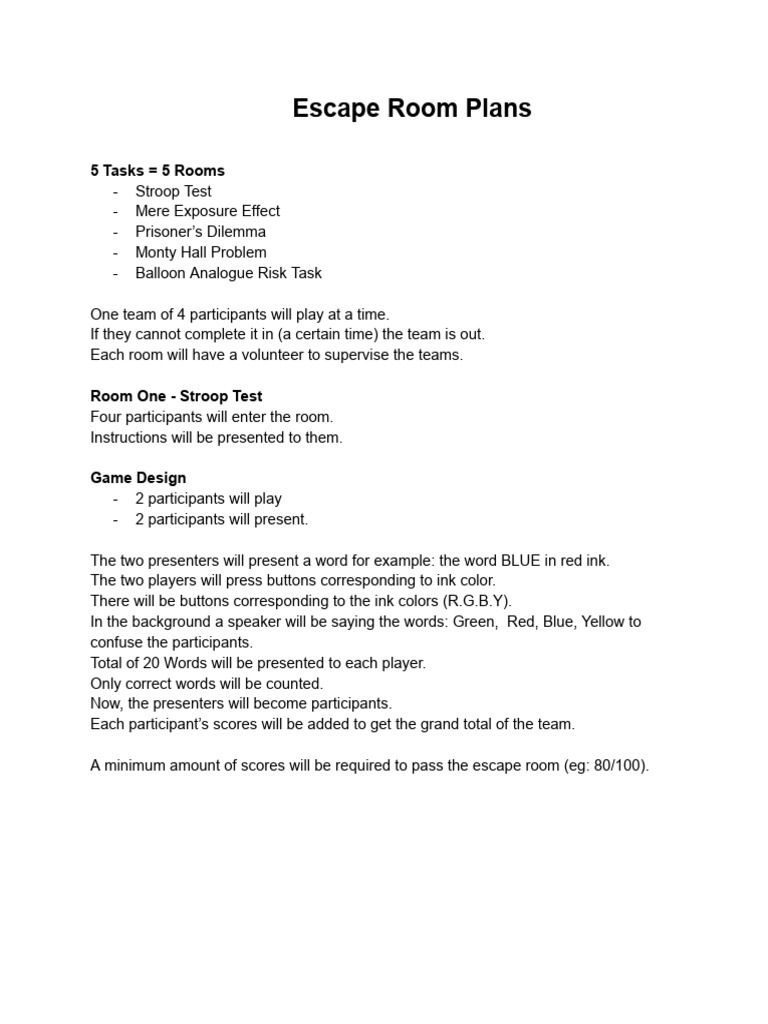 Manochakra Escape Room | PDF