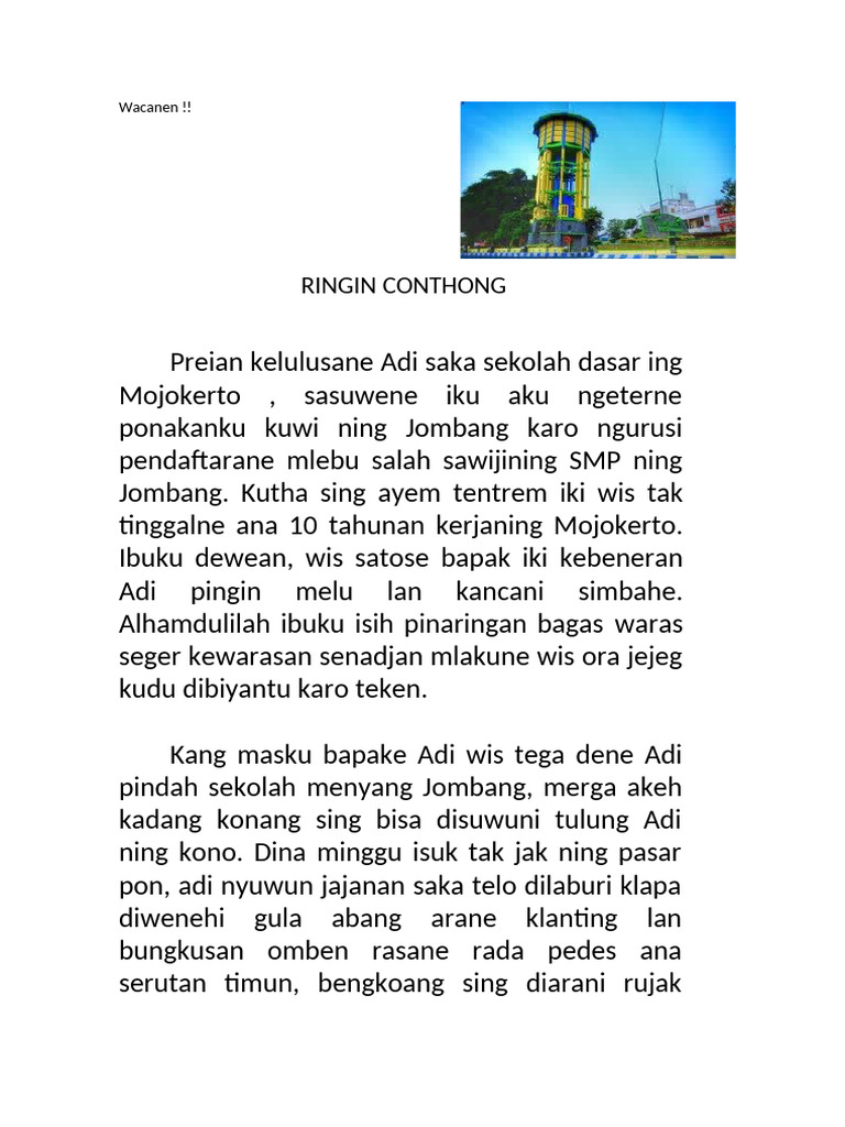 Ringin Contong | PDF
