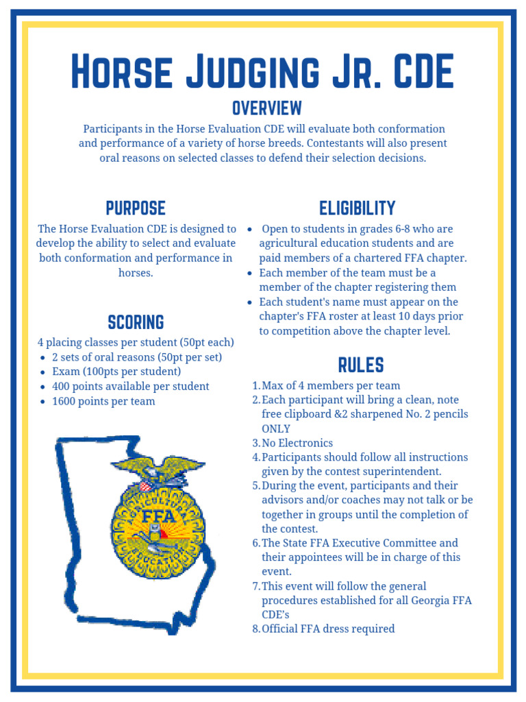 Horse Judging Jr. CDE | PDF