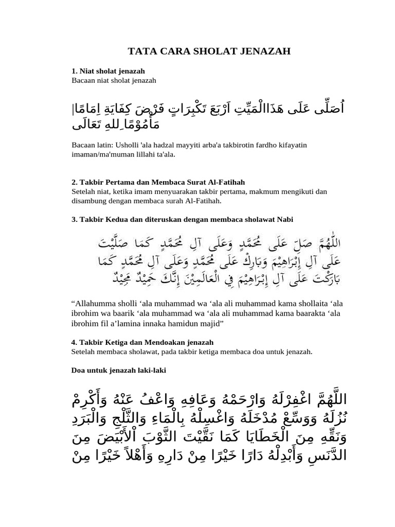 Tata Cara Sholat Jenazah | PDF