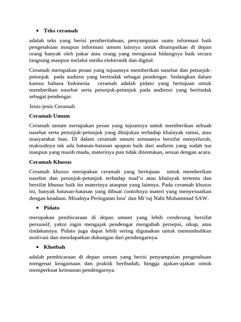 Teks Ceramah | PDF