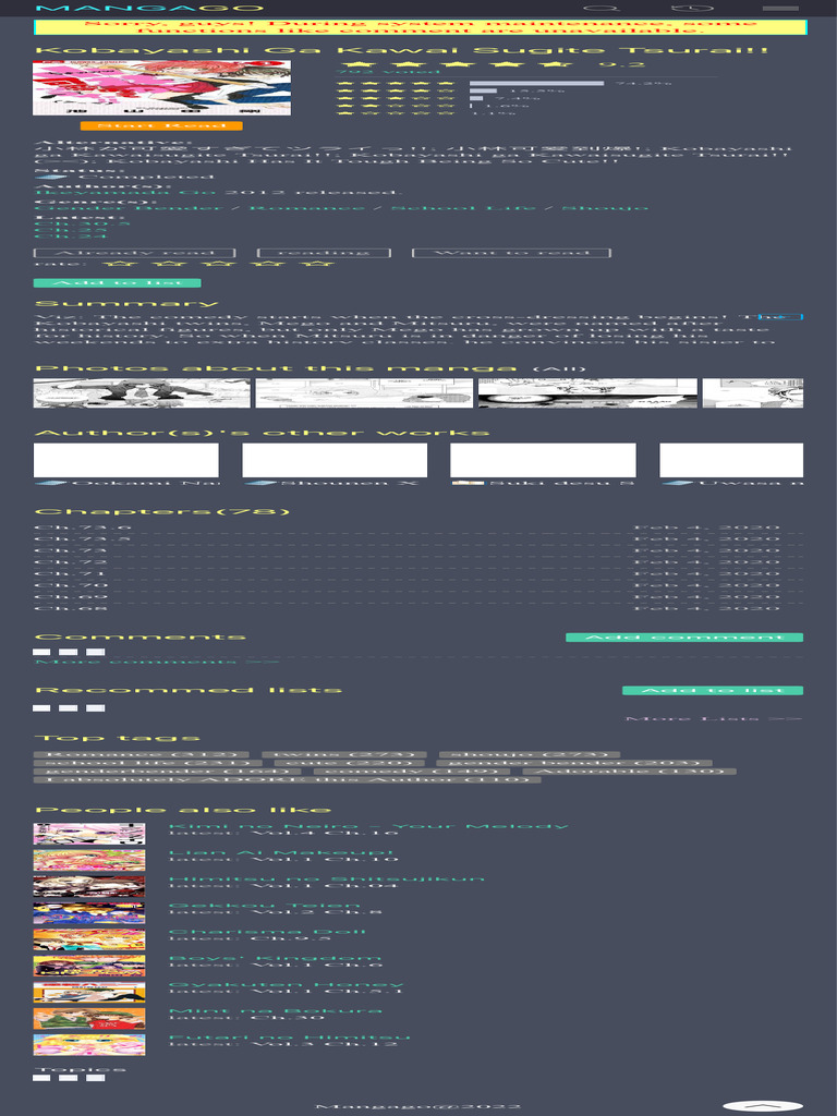 Kobayashi Ga Kawai Sugite Tsurai!! Manga - Mangago | PDF