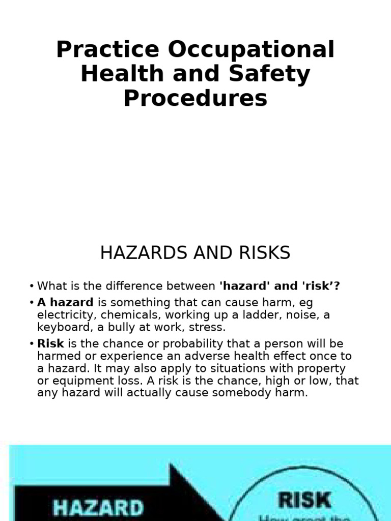 Practice Occupational Health and Safety Procedures | PDF | Occupational ...
