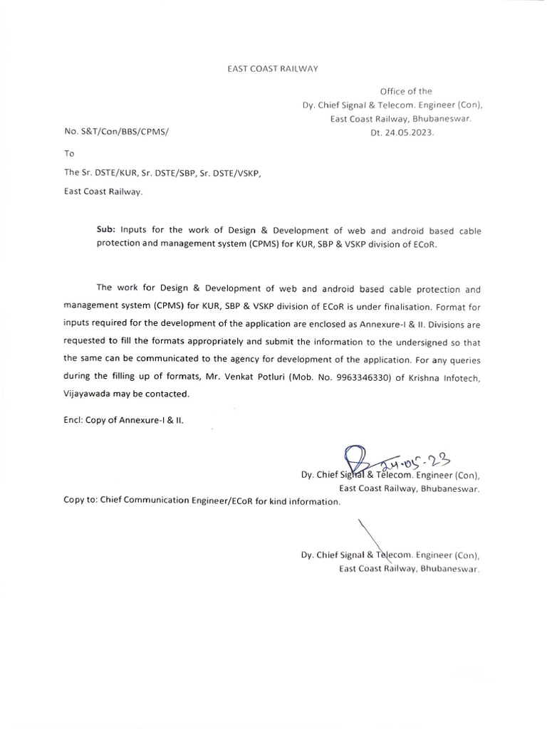 CPMS Input Request From Division | PDF