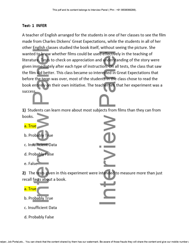 Watson Glaser 1 | PDF