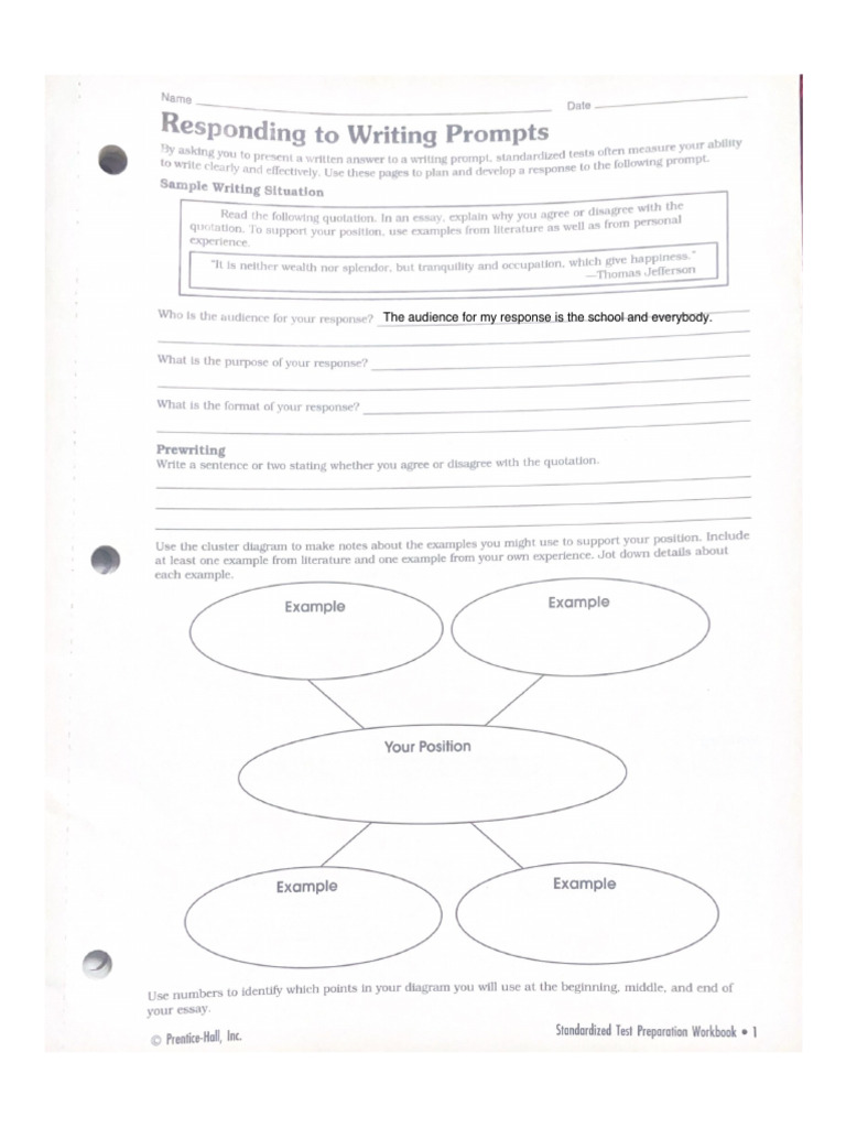 Responding_to_Writing_Prompts_1 | PDF